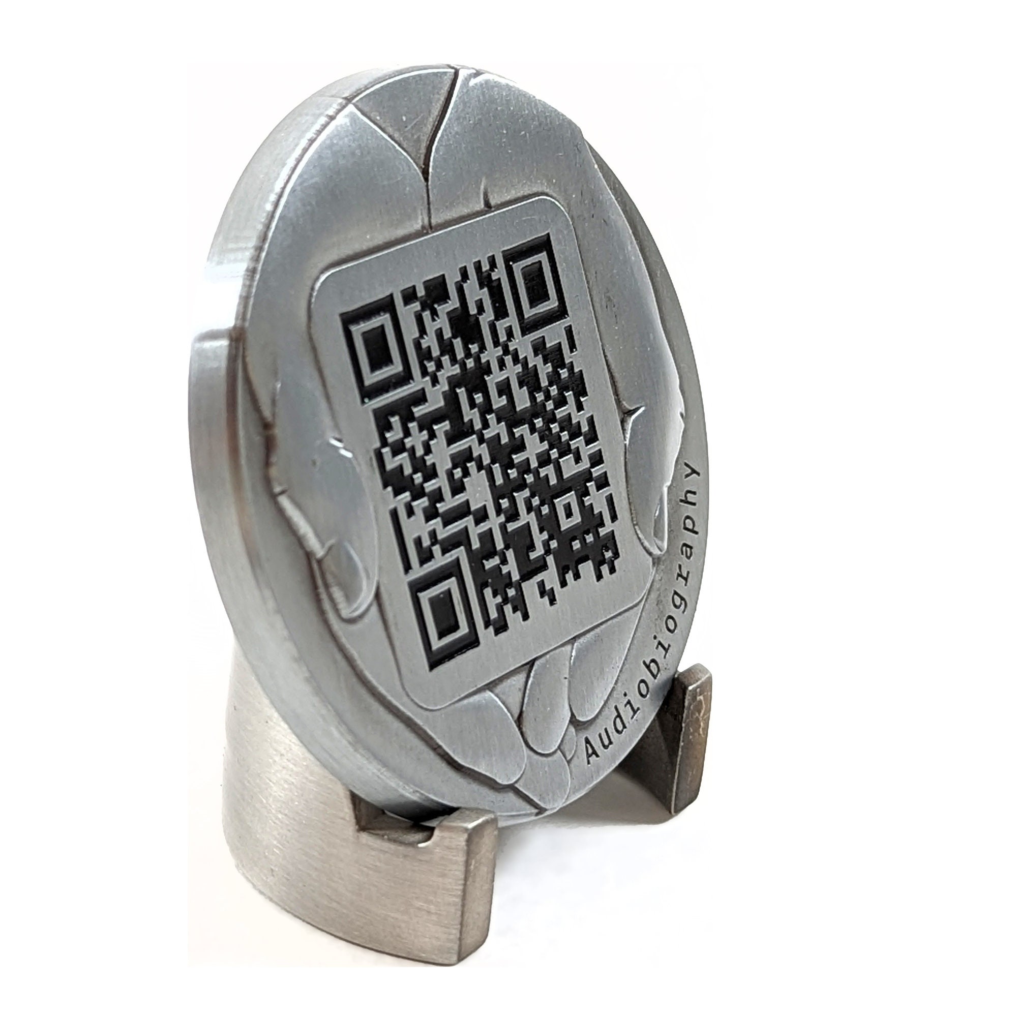 Memorial Coin: QR Code Memorial Plaque for Headstone; Digital Legacy ...