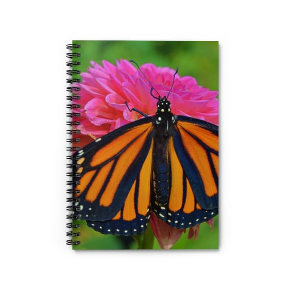 Monarch Butterfly Bianca Spiral Notebook Ruled Line - Etsy