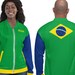 Brazil Jacket / Unisex Brazil Flag Color Bomber Jacket / Football World ...