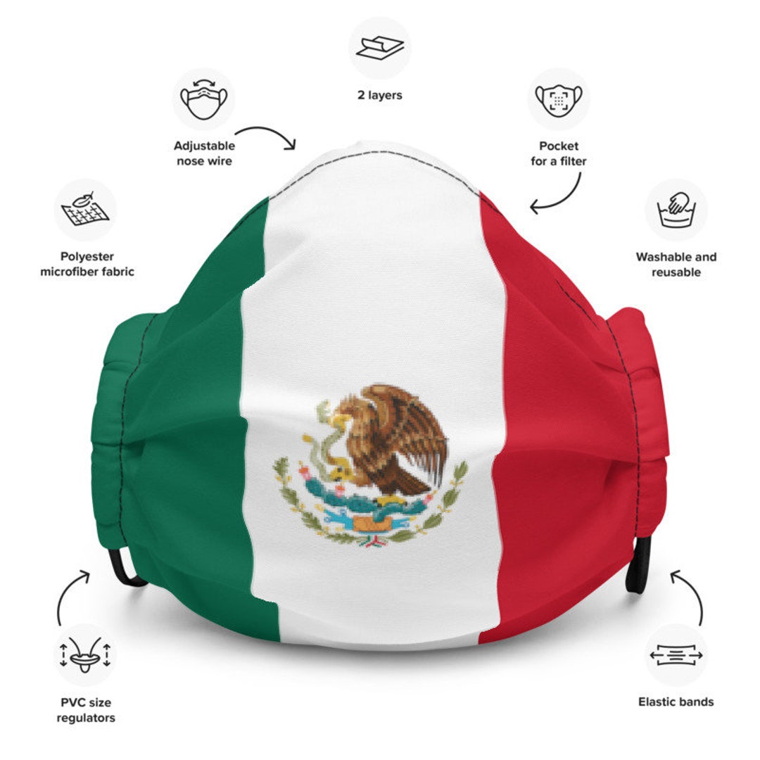 Two Layer Mask With Nose Wire and Adjustable Ear Loops / Mexico Face ...