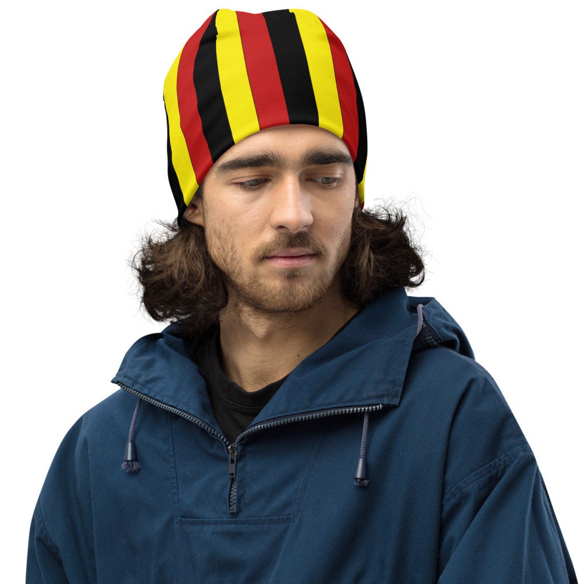 Striped Beanie With the Belgian Flag Colors - Etsy