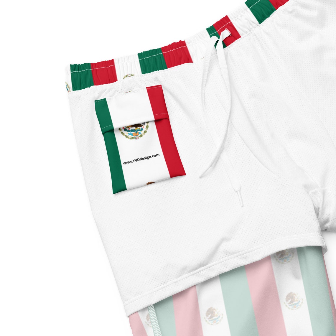 Mexican Flag Swim Trunks / Men's Swim Trunks / Colors of the Mexican ...