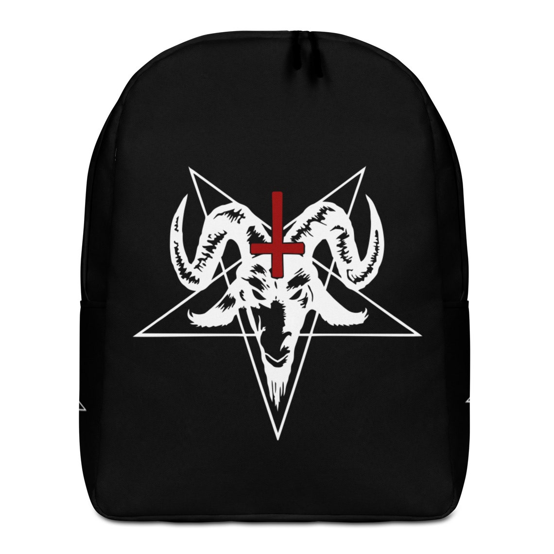 Baphomet Print / Gothic Backpack / Pentacle / Ankh - Etsy