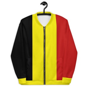 Belgium Jacket / Belgian Flag Colors Bomber Jacket / Soccer Clothing ...