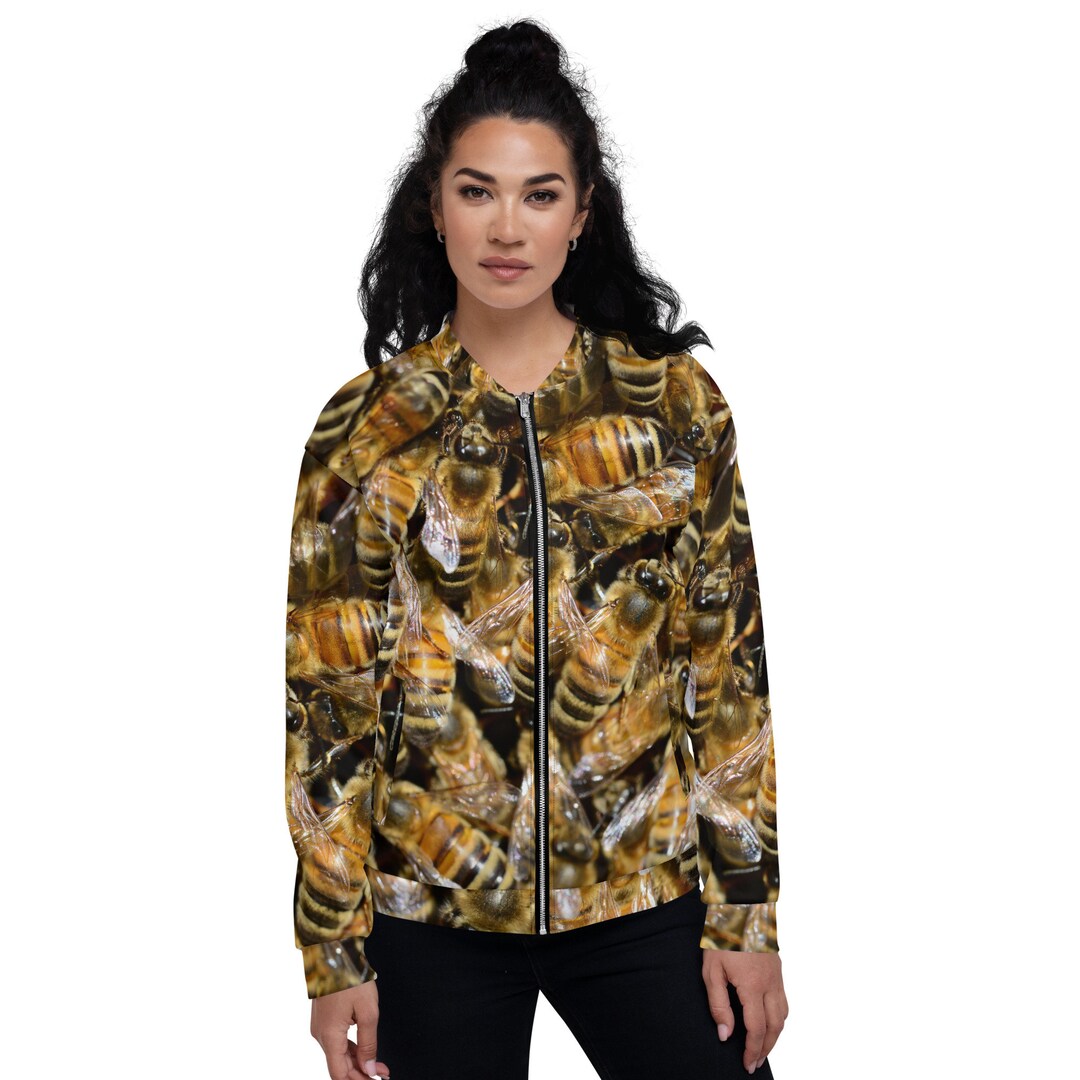Bomber Jacket / Bee Jacket / Bee Print / Bee Keeper Gift / Bee Gift ...