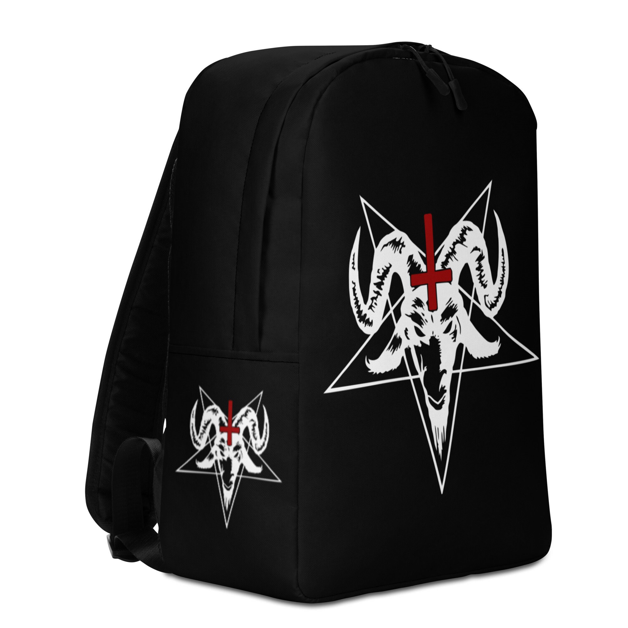 Baphomet Print / Gothic Backpack / Pentacle / Ankh - Etsy