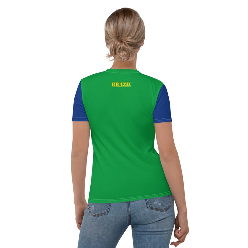 Brazil Flag Inspired All Over Print T-shirt for Football Fans - Etsy