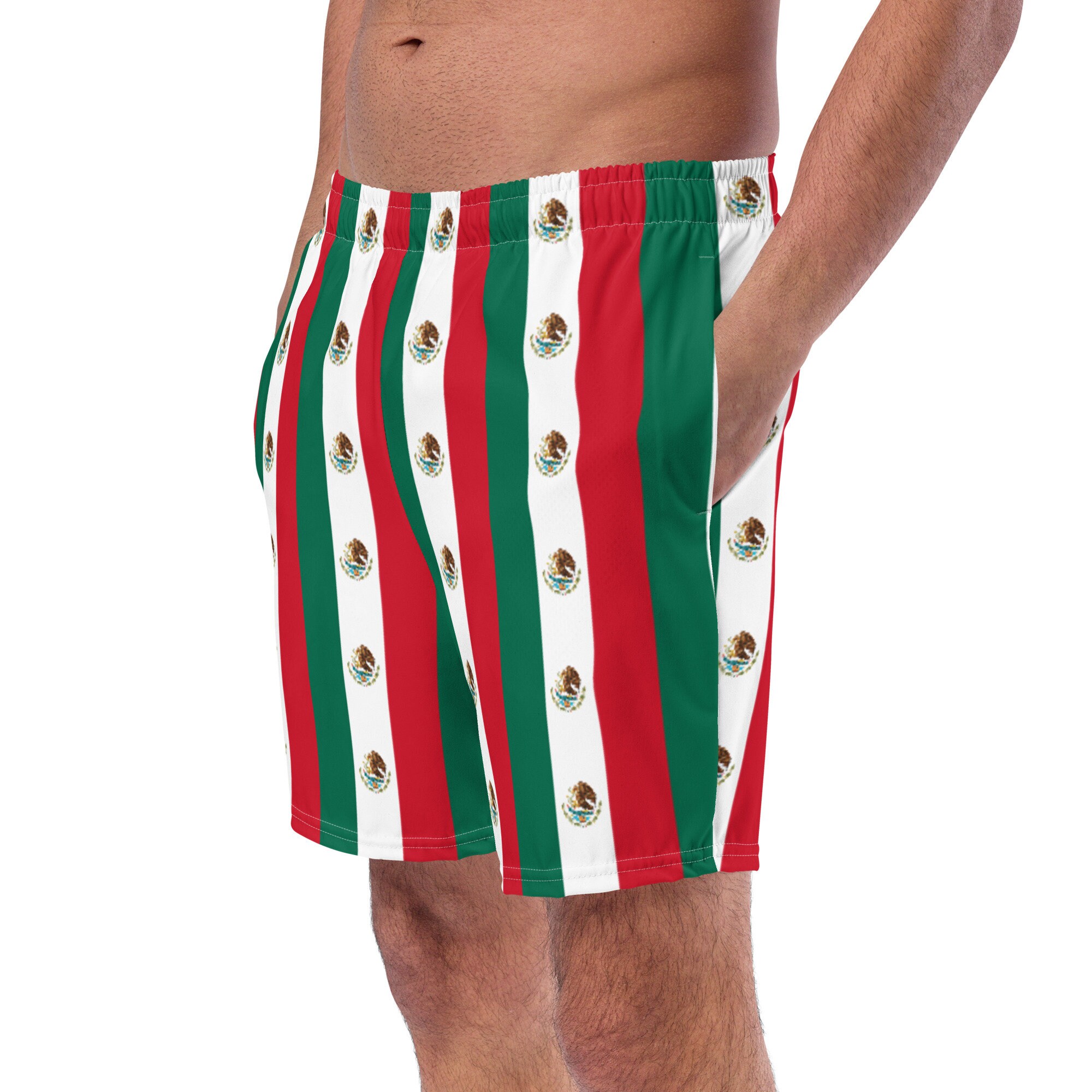 Mexican Flag Swim Trunks / Men's Swim Trunks / Colors of the Mexican ...
