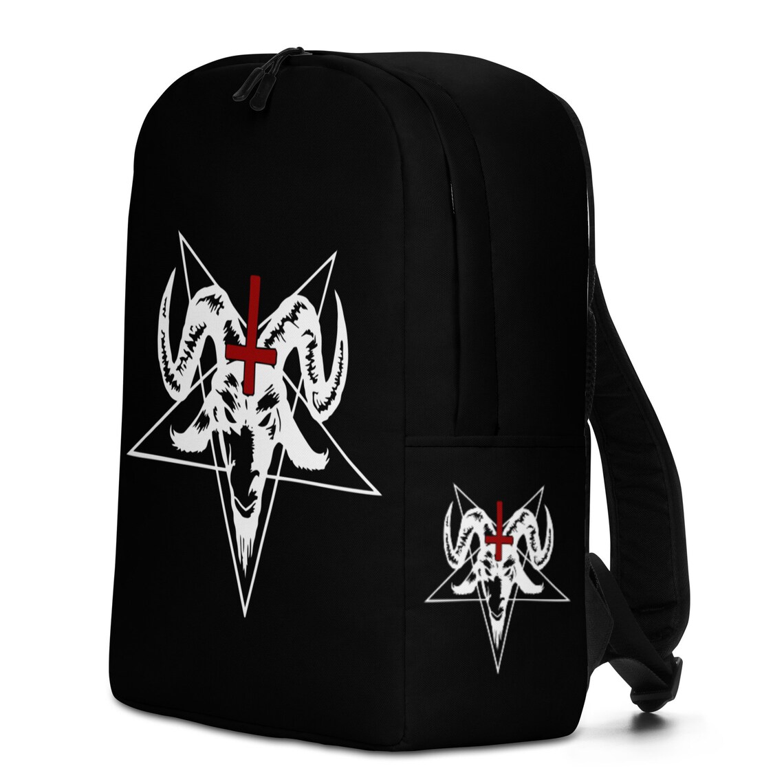 Baphomet Print / Gothic Backpack / Pentacle / Ankh - Etsy