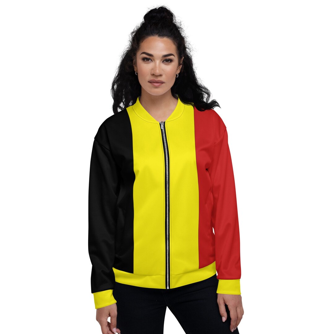 Belgium Jacket / Belgian Flag Colors Bomber Jacket / Soccer Clothing ...