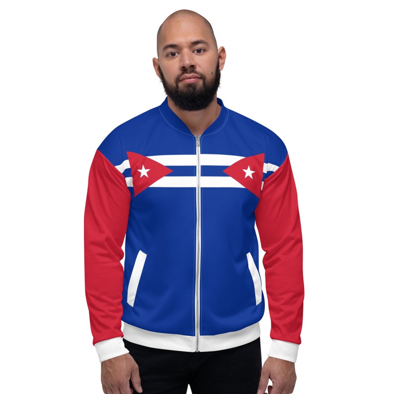 Bomber Jacket Cuban Style Clothing With Cuba Flag - Etsy