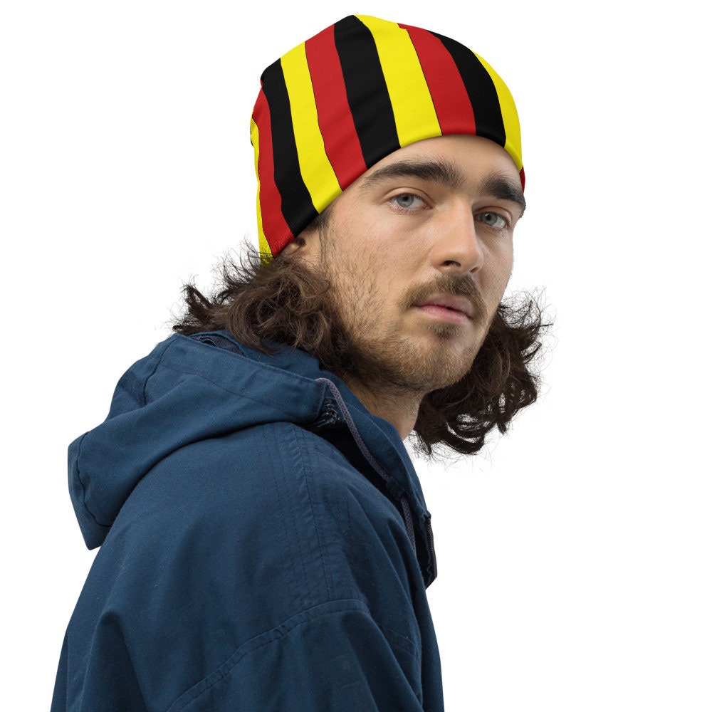 Striped Beanie With the Belgian Flag Colors - Etsy