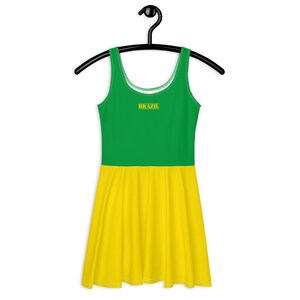 Brazil Skater Dress / Skater Outfit for Brazil Lovers / Brazillian Flag ...