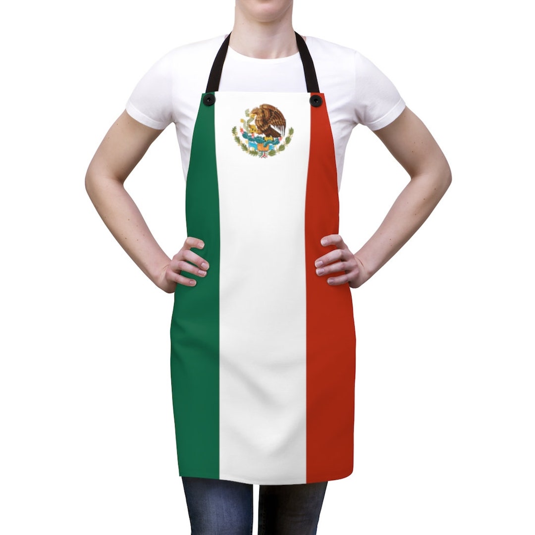 Mexico apron. Cooking apron with Mexican flag colors - Etsy Nederland