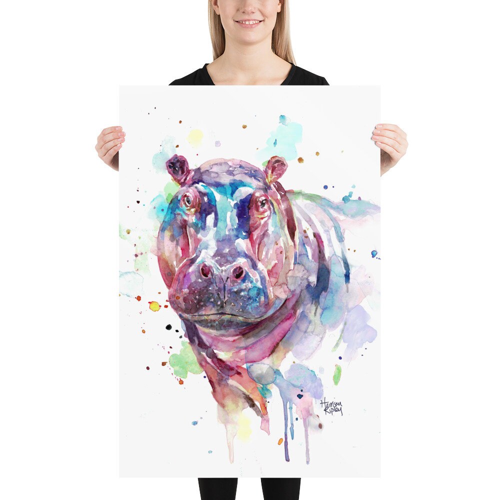 Hippo Print by Harrison Ripley - Etsy