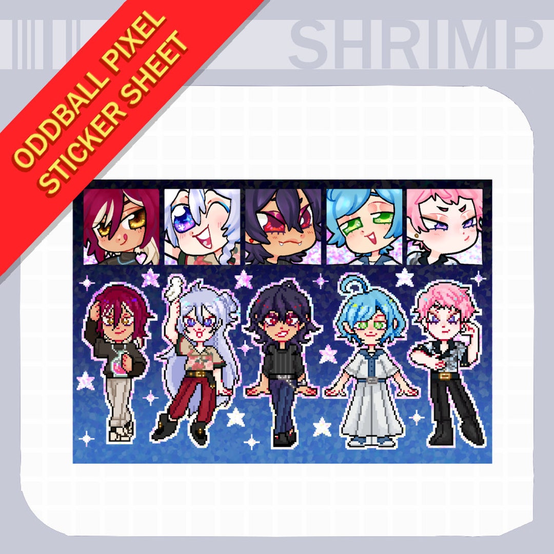 Enstars: Holographic Pixel Oddballs 8x6 sticker Sheet - Etsy