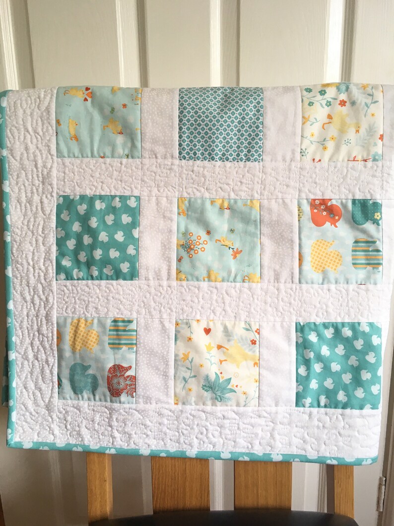 Nursery Blanket Baby Quilt, Baby Play Mat, New Baby Gift. - Etsy