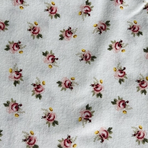 Flannel Roses Fabric, Flannel Fabric, Pink Roses Fabric, Flannel Bed ...