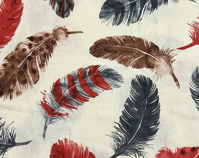 Feathers Fabric A Windy Day at the Races Scarlet Hats on Misty Mauve ...