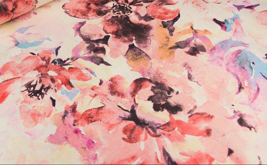 Big Pink Flowers Tablecloth, Waterproof Flowers Tablecloth, Pink ...