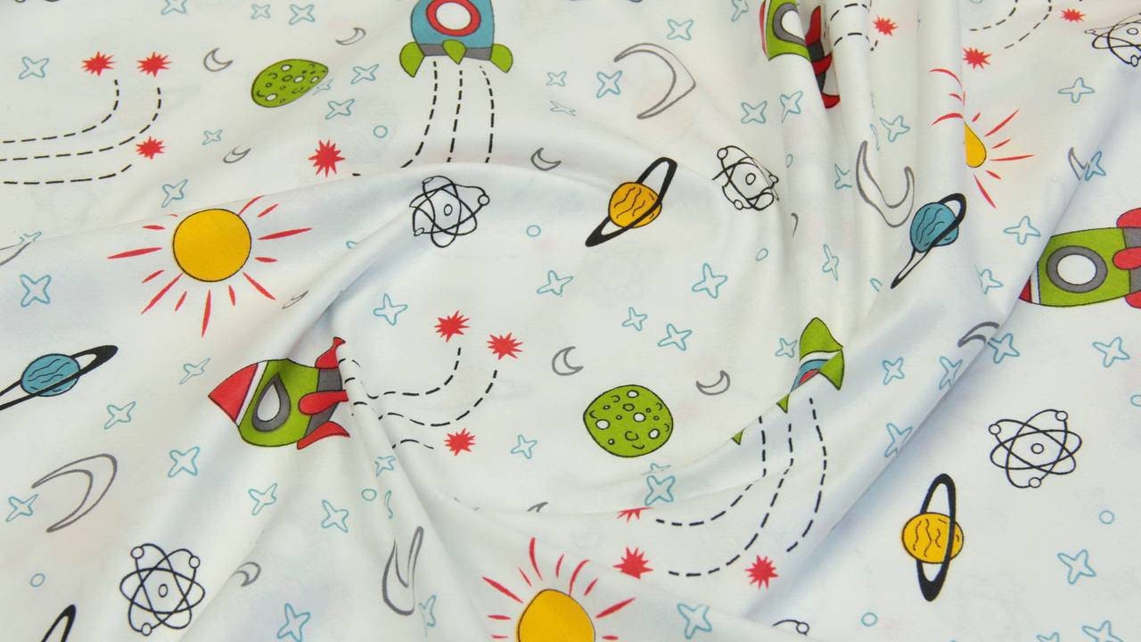 Rockets Space Fabric Fabric for the Home Fabric for Newborn - Etsy