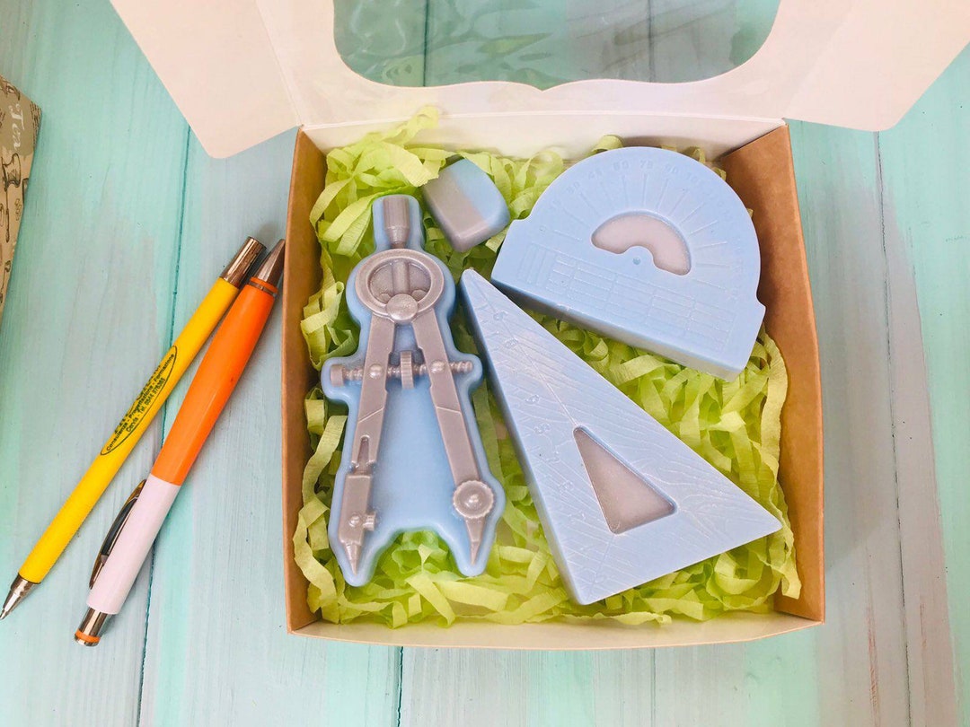 Math Teacher Gift Soap Set, Geometry Soap Gift, Compasses Soap, Ruler ...