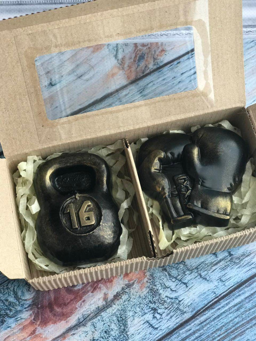 Soap Set for Sportsman, Soap Boxing Gloves and Weights , Gift for ...