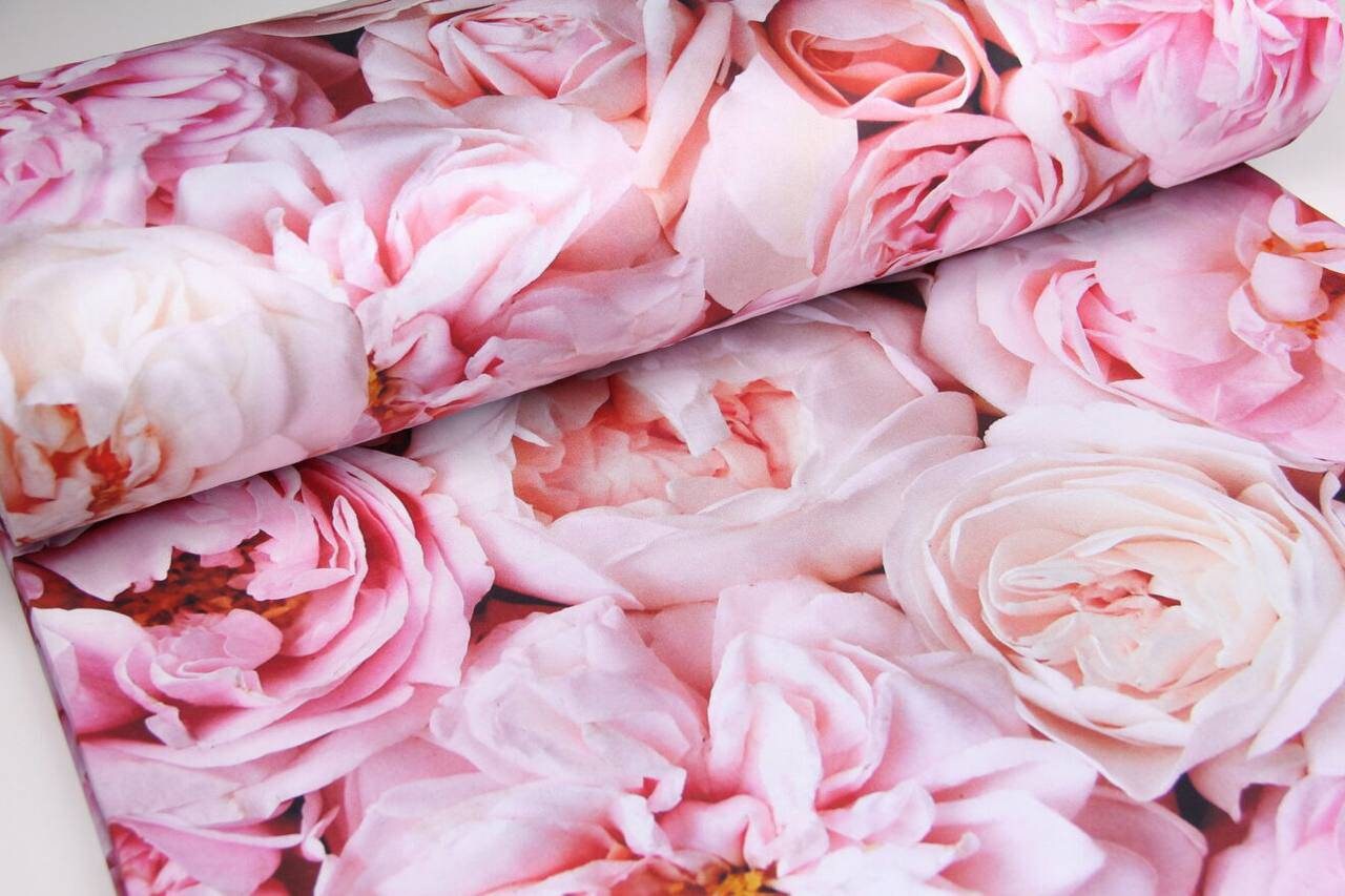 Peony Pink Satin Flowers Satin Fabric Fabric for Home Satin - Etsy