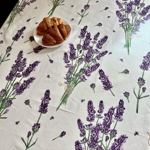 Big Lavender Waterproof Tablecloth, Lavender Table Cover Tablecloth ...