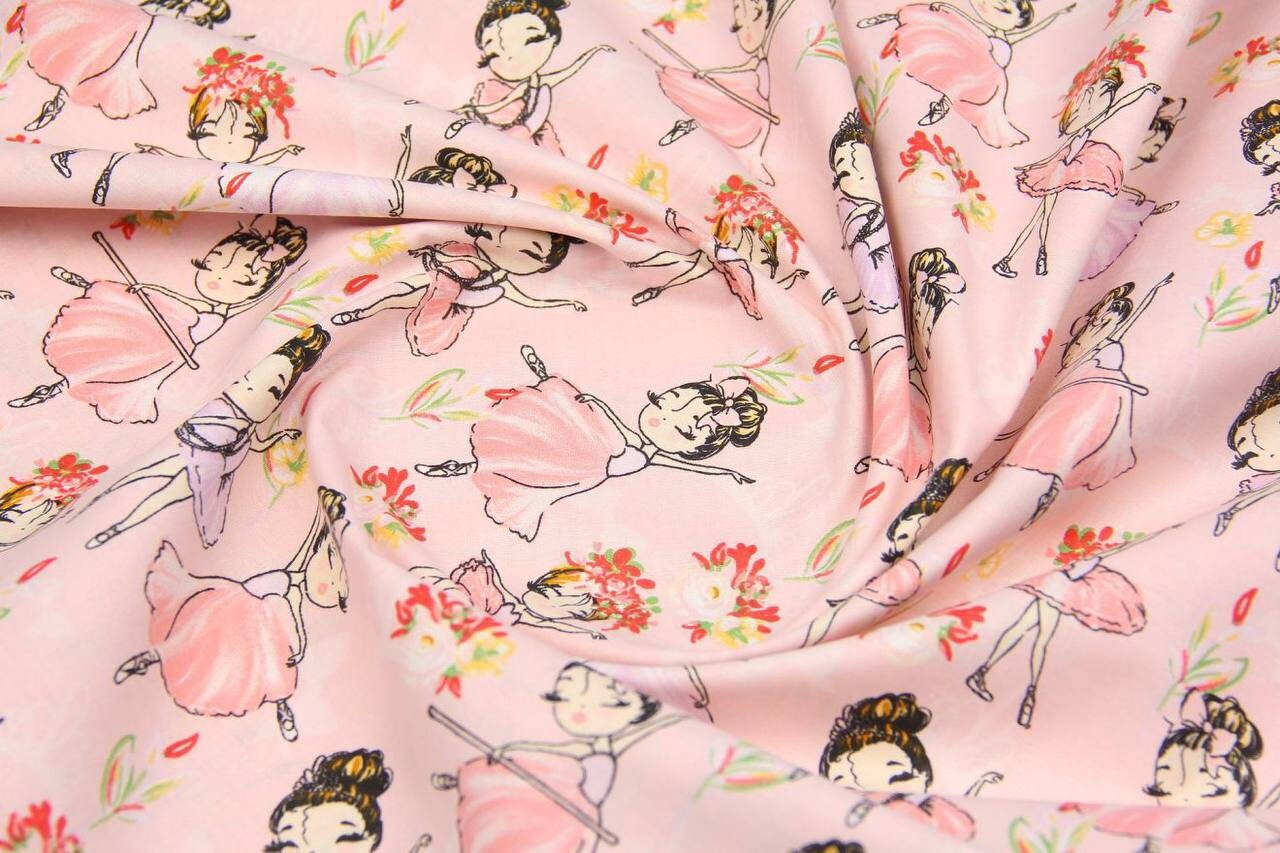 Ballerina Fabric, Fabric Pink, Fabric for Girls, Fabric for Home ...