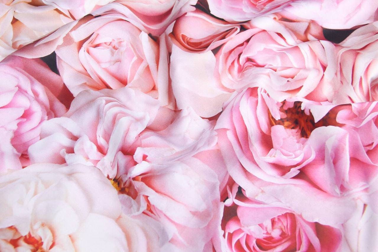 Peony Pink Satin Flowers Satin Fabric Fabric for Home Satin - Etsy