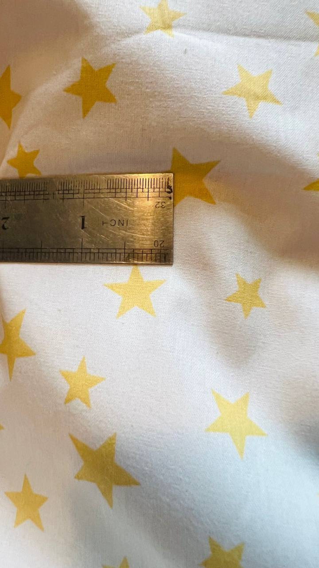Fabric Big Yellow Stars, Fabric Small Stars, Fabric for Home, Fabric ...