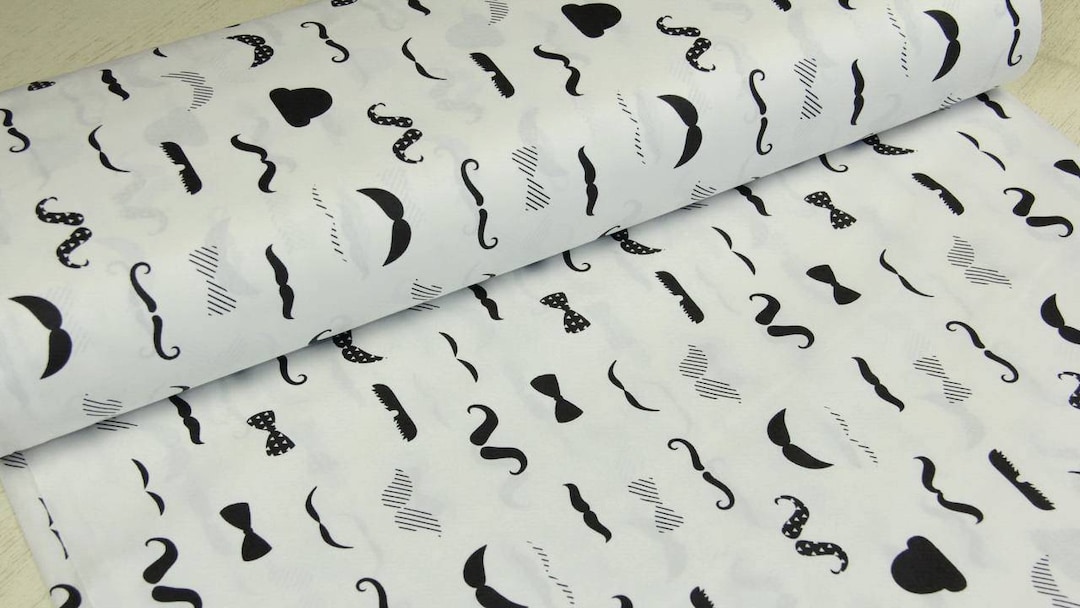 Gentleman's Fabric, Mustache Fabric , Boy Fabric, Hat Fabric ...