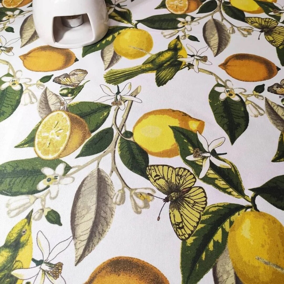 Lemon Tablecloth, Lemon Waterproof Tablecloth, Lemon Table Runner ...