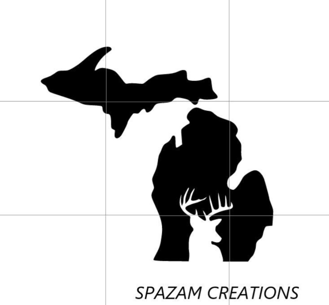 Michigan Deer Buck SVG PNG Deer Hunting Vector Laser Engraving ...