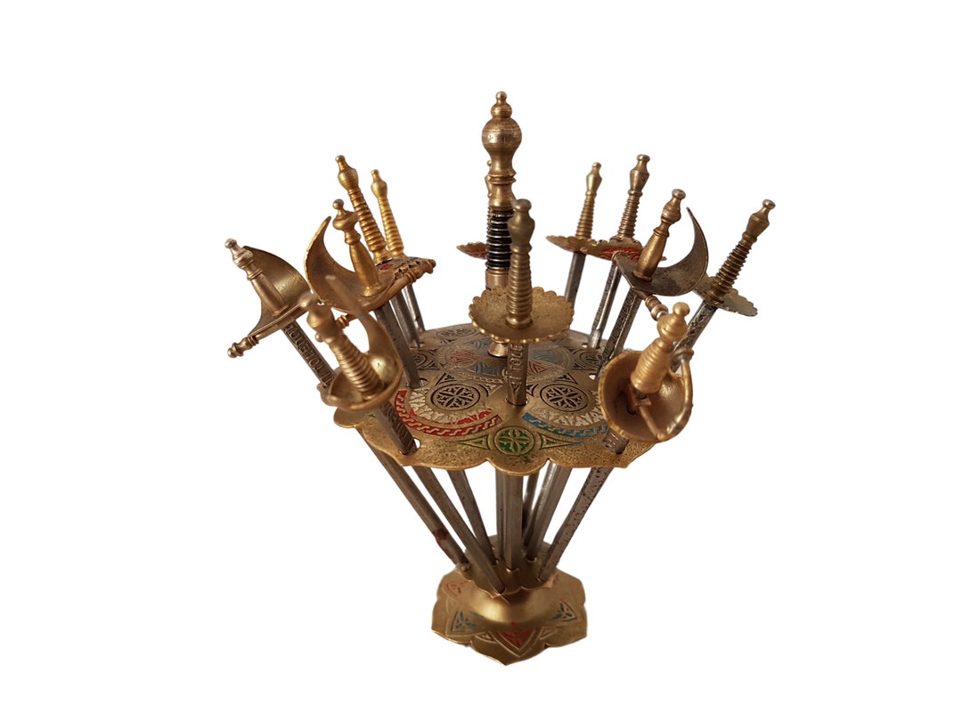 Vintage Appetizer Set. 12 Mini Swords Appetizer Skewersmade in Spain ...