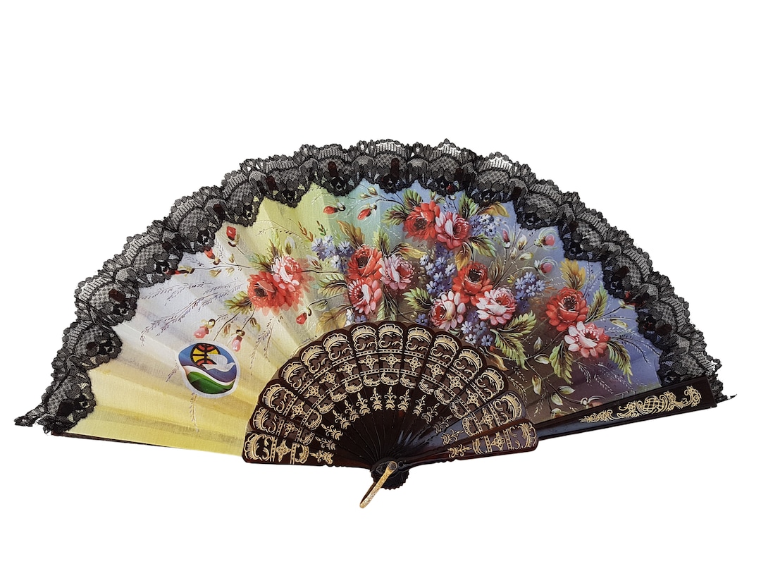 Vintage Fan Made of Fabric, Lace and Plastic. - Etsy