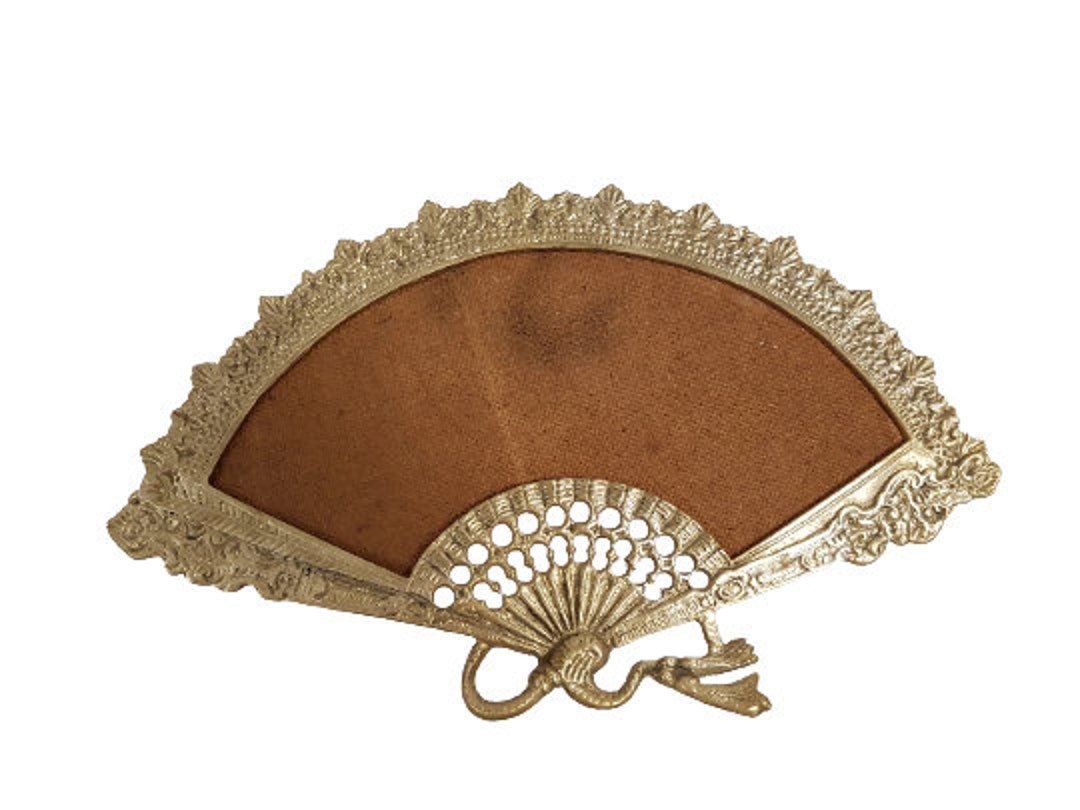 Vintage Large Fan Photo Frame. Brass/bronze. Desktop Photo Frame 4.33 X ...