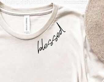 Curved Collar Blessed Svg - Etsy
