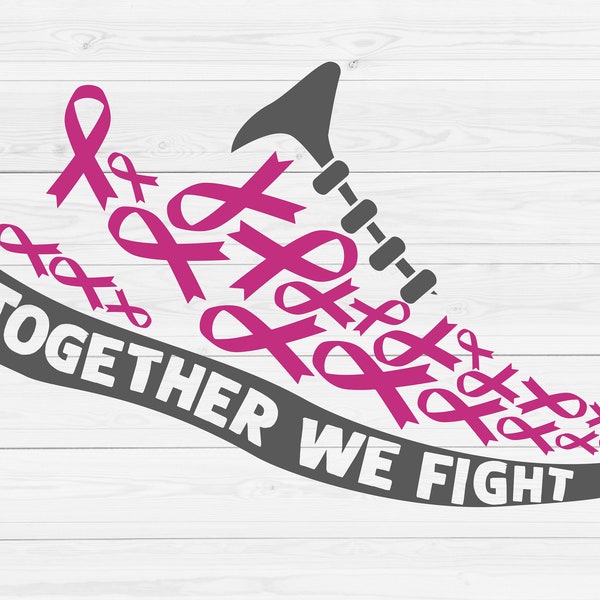 Breast Cancer Running Shoe Svg - Etsy