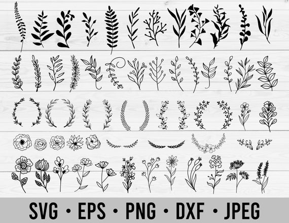 Hojas SVG / Planta SVG / Ramas SVG Archivos para Silueta - Etsy España