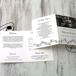 Creative Funeral Program Template for Men Artist Musician - Etsy