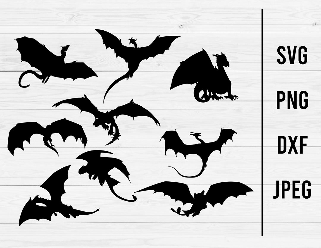 Dragon SVG Bundle Dragon SVG Flying Dragon Clipart SVG - Etsy Canada