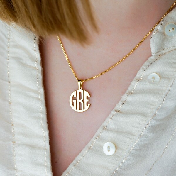 Monogram Necklace - Etsy