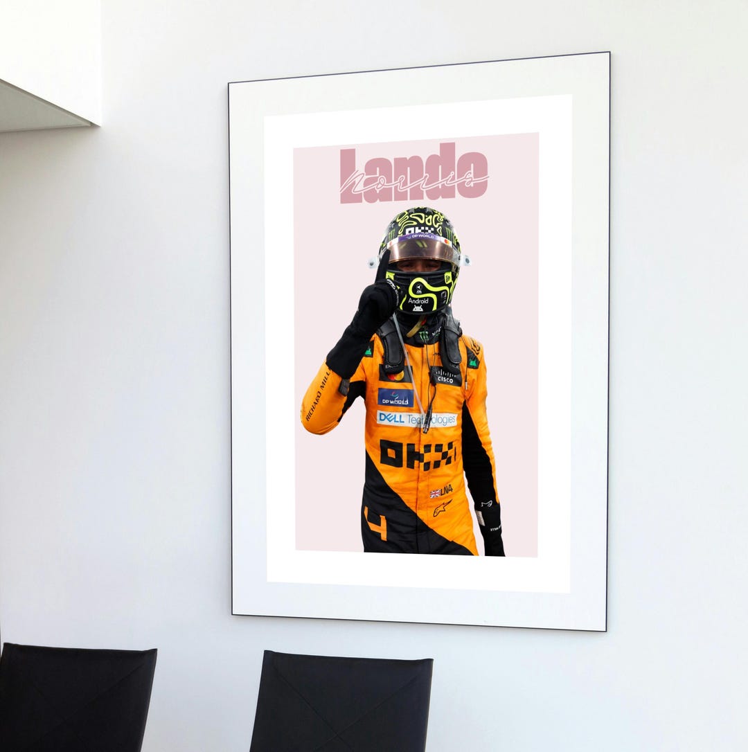 Pink F1 Driver A3 Poster – Lando Norris | Mclaren | Number 4 - Etsy Canada