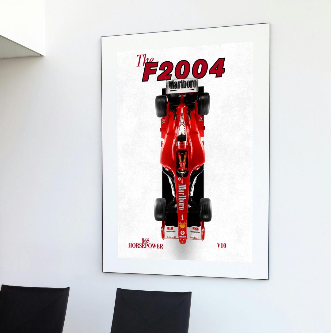 F1 Car A3 Poster – F2004 | Ferrari Car | Iconic Cars - Etsy UK