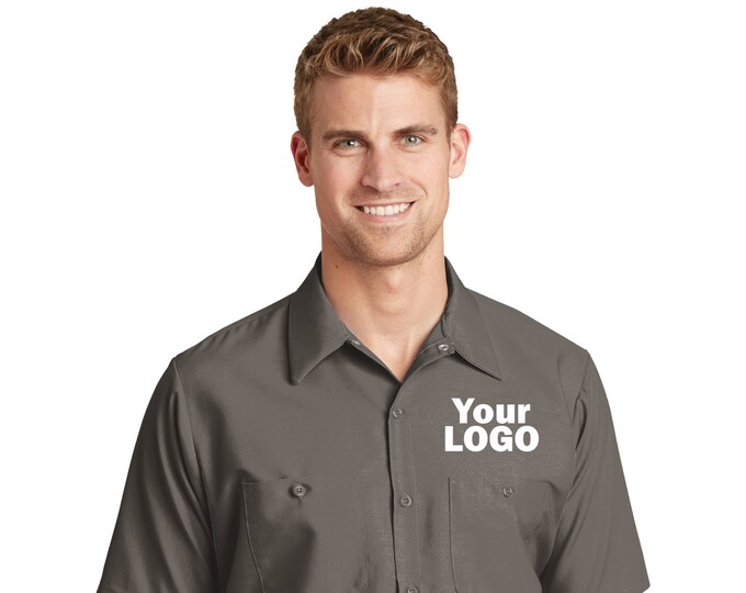 Custom Embroidered REDKAP - Dickies Style - SP24 Industrial Work Shirt ...