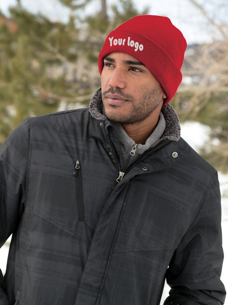 Custom Embroider Beanie - Personalize This Knit Cap With Your Own Logo ...
