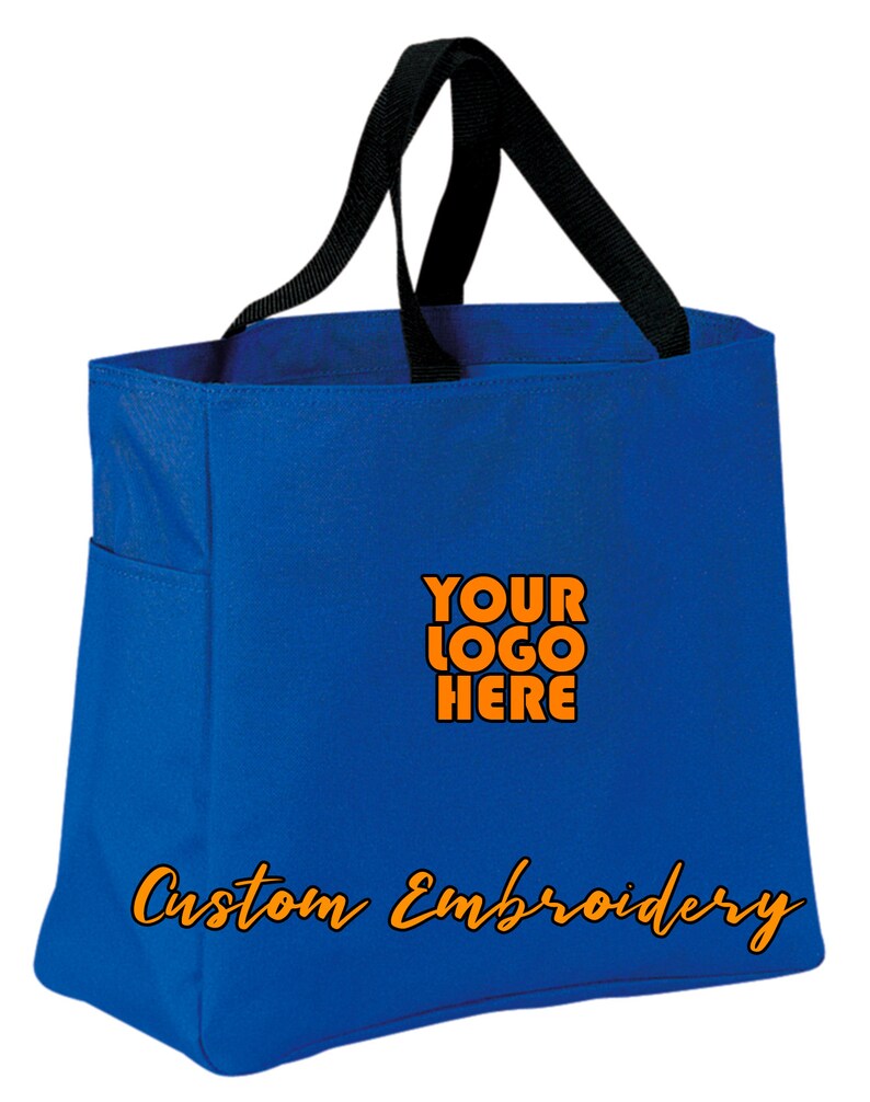 Custom Embroidered Port Authority Essential Tote Bag | Etsy