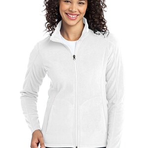 Custom Embroidered Ladies Micro-fleece Jacket - Lightweight Microfleece ...